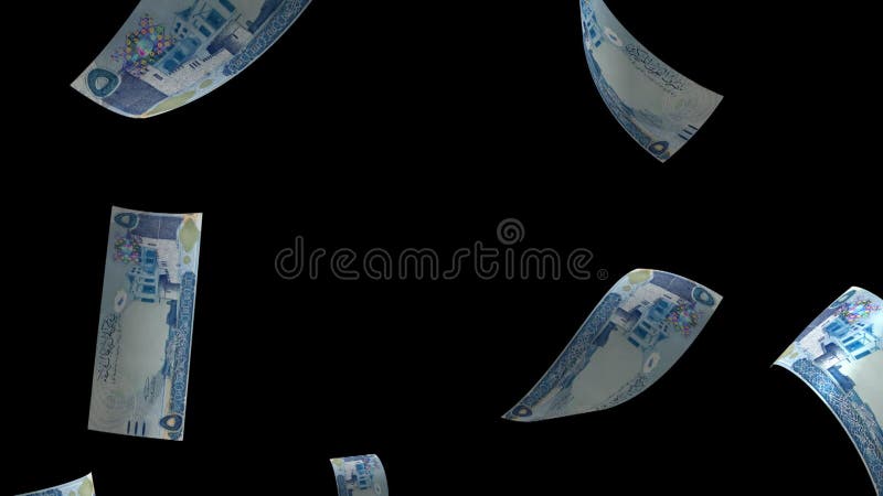 3D Animation of Falling 5000 West African CFA Banknotes Money Stock ...