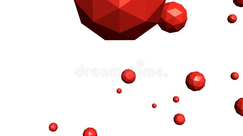 3d Animation. Falling Red Faceted Balls. Stock Footage - Video of ...