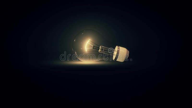 3d Animation of Flickering Light Bulbs Background Stock Video - Video ...