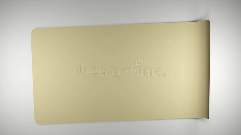 3d Animation a Folded Piece of Paper in a Roll Stock Video - Video of ...