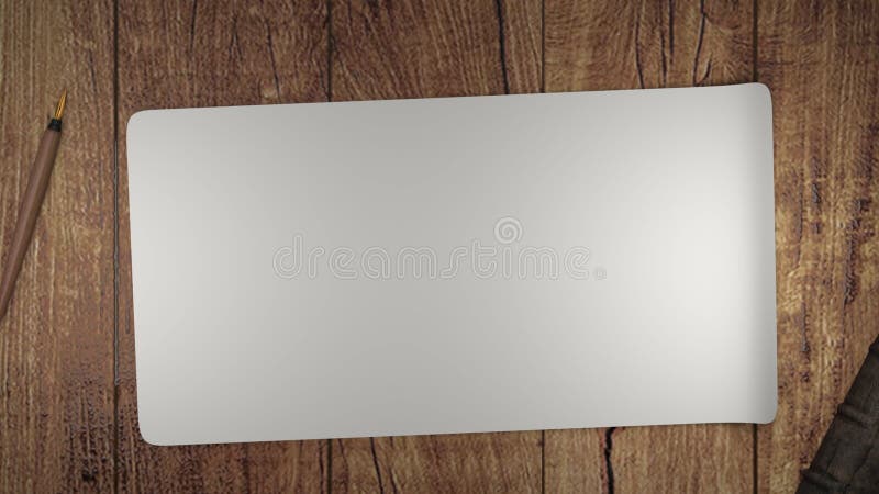 3d Animation a Folded Piece of Paper in a Roll Stock Video - Video of ...