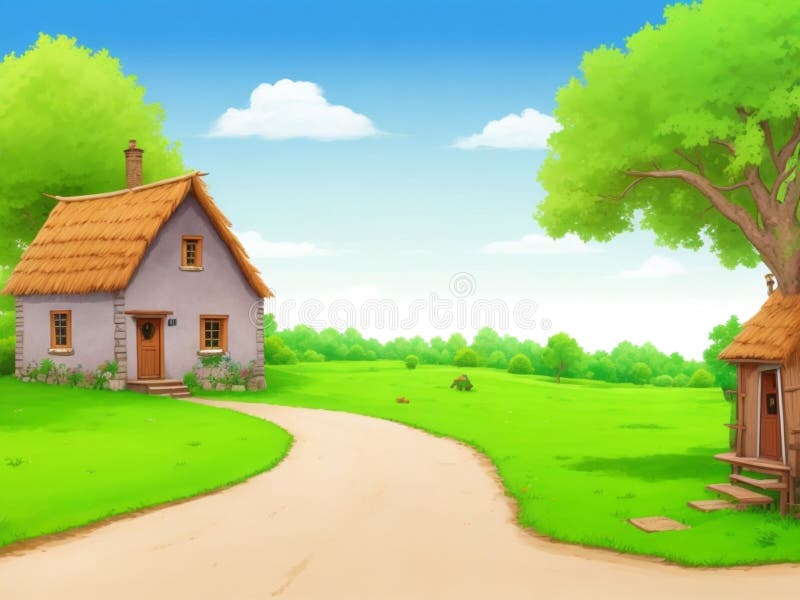 3D Animation Forest Scene with Various Forest Trees Stock Illustration ...