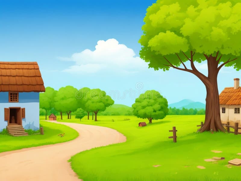 3D Animation Forest Scene with Various Forest Trees Stock Illustration ...