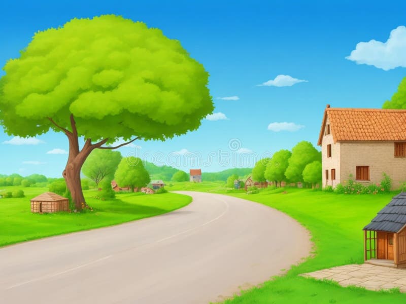 3D Animation Forest Scene with Various Forest Trees Stock Illustration ...