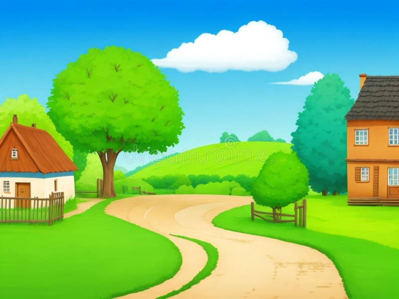 3D Animation Forest Scene with Various Forest Trees Stock Illustration ...