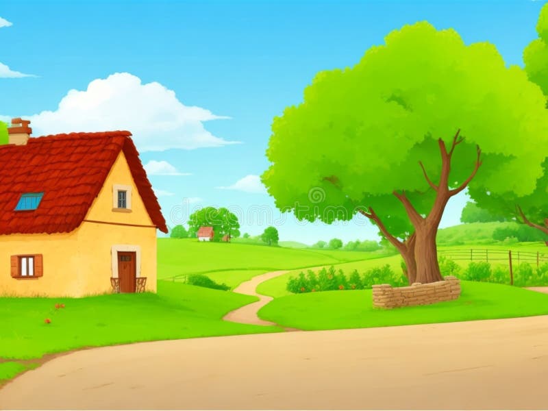 3D Animation Forest Scene with Various Forest Trees Stock Illustration ...