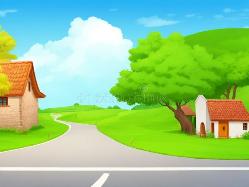 3D Animation Forest Scene with Various Forest Trees Stock Illustration ...