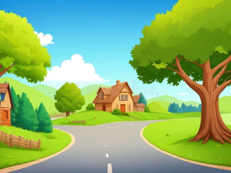 3D Animation Forest Scene with Various Forest Trees in Kids Story Stock ...