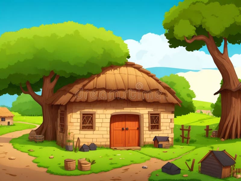 3D Animation Forest Scene with Various Forest Trees in Kids Story Stock ...