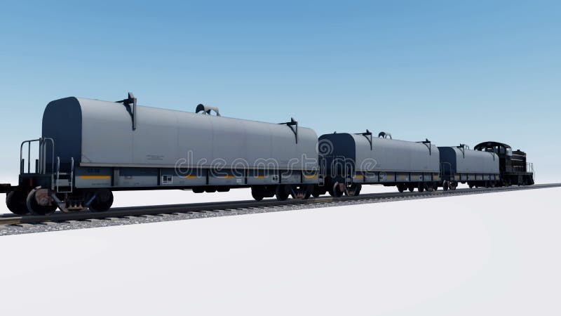3D Animation of Freight Cargo Train Passing by Stock Footage - Video of ...