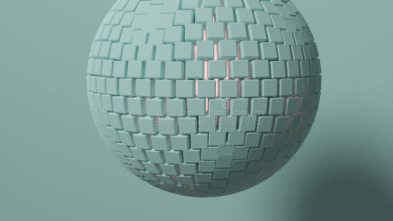 Dynamic Cubes Forming a Sphere. 3D Animation. Stock Footage - Video of ...