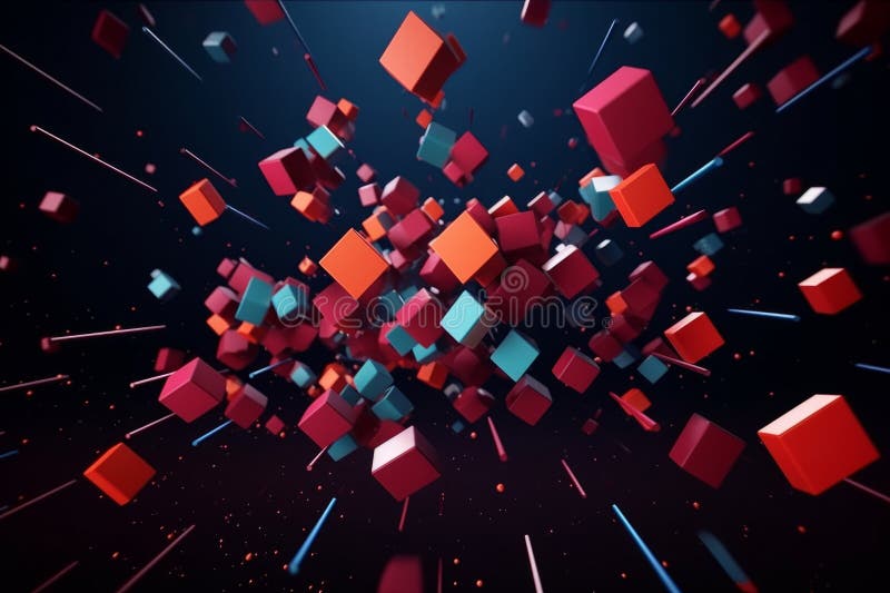 A 3D Animation of Geometric Shapes Dancing in Sync Stock Illustration ...