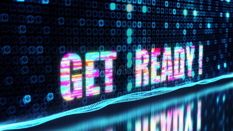 Are You Ready Text Glitch Text Effect Cimematic Stock Footage - Video ...