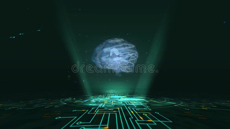 3d Animation Graphic Design of Brain and Brain Stem. 3D Animation of ...