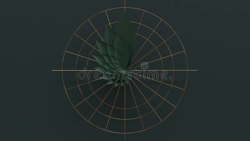 3D Animation of Growing Geometric Plant with Golden Grid Structure ...