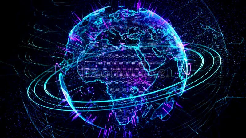 Growing Network Across the World Stock Footage - Video of earth ...