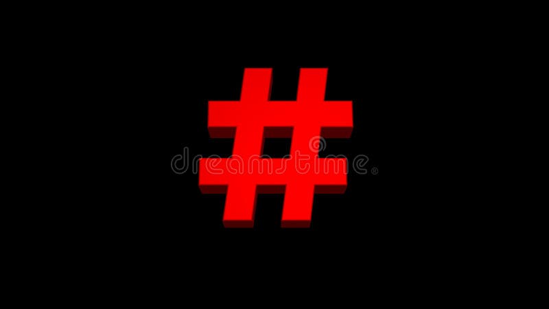 3d Animation of the Hashtag Rotation on a Transparent Background. the ...