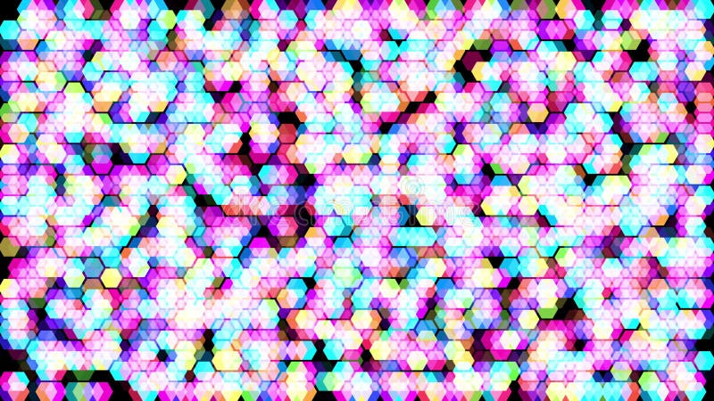 2D Animation of Hexagon Pattern with Opacity Effects on Black ...