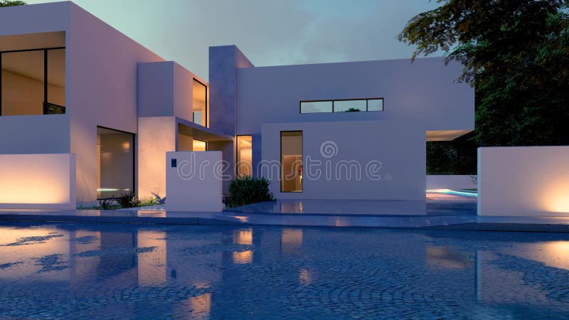 Modern House with Infinity Pool and Ocean View Stock Footage - Video of ...
