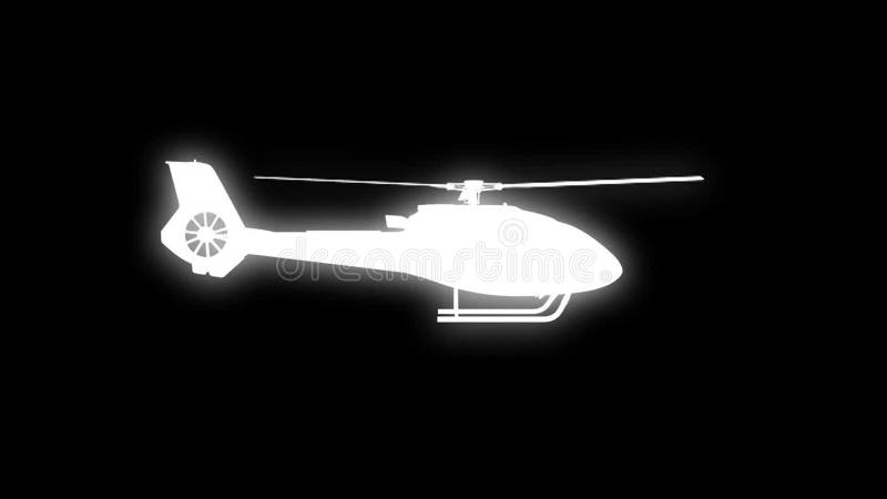 3d Animation of a Holographic Helicopter Isolated on Black with Luma ...
