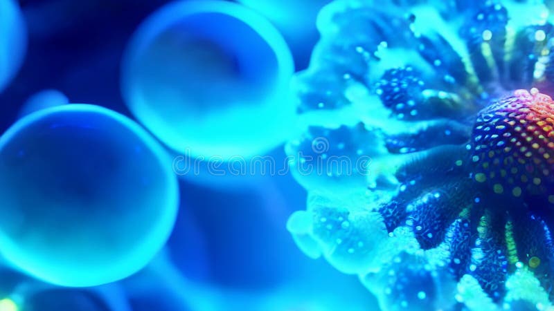 3D Animation of Human Cell or Embryonic Stem Cell Microscope Background ...