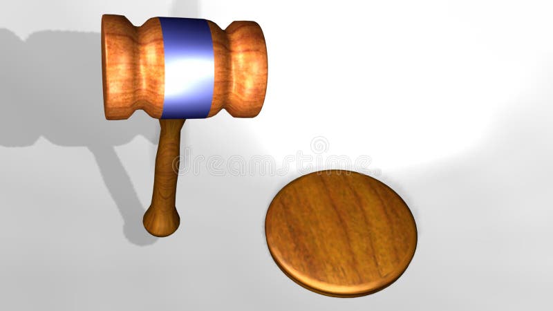3D Animation of a Judges Gavel Stock Footage - Video of judgement ...