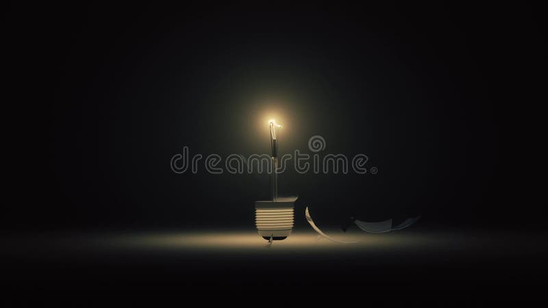 3d Animation of Flickering Light Bulbs Background Stock Video - Video ...