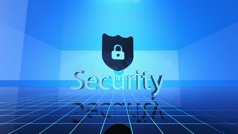3d Animation, Lock Icon of Cyber Security Stock Video - Video of ...