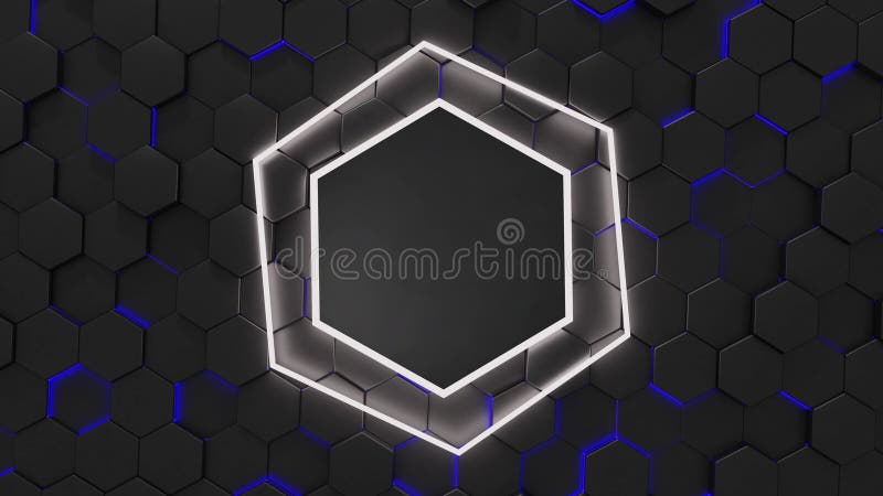 3D Animation Loop. Empty Space for Text on an Abstract Futuristic ...