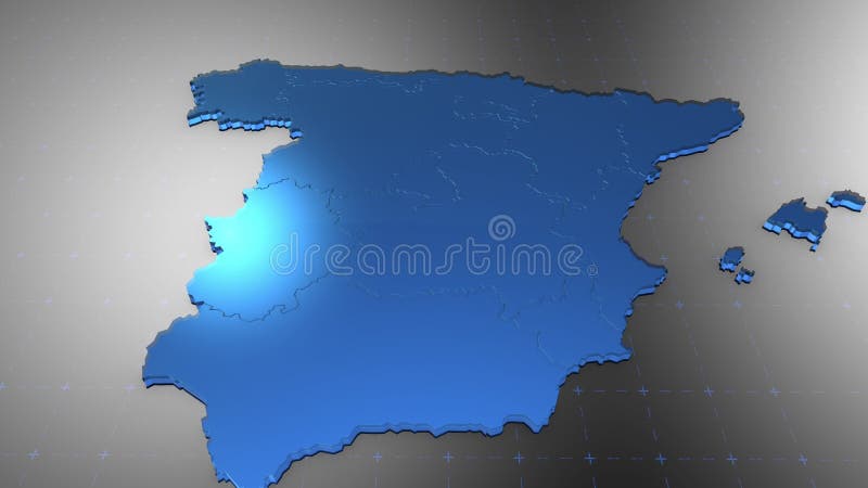 3D Spain - Translucent stock footage. Video of geography - 160867448