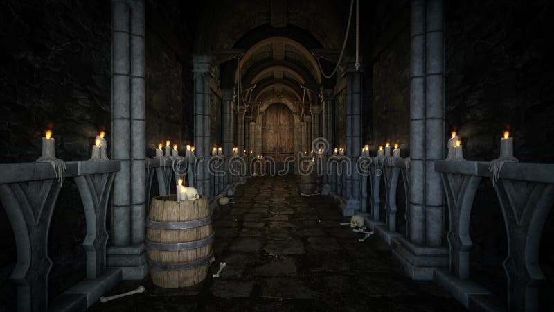 3D Animation of a Medieval Dungeon Corridor Stock Footage - Video of ...