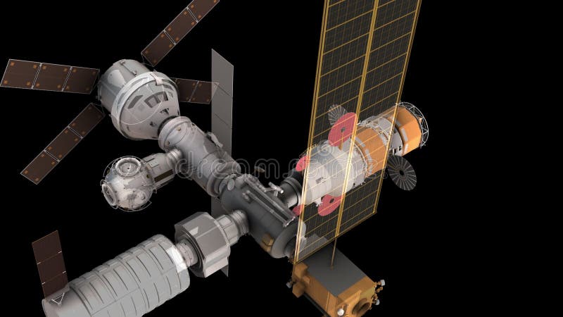 NASA Gateway - Human Lander System Stock Footage - Video of logistics ...