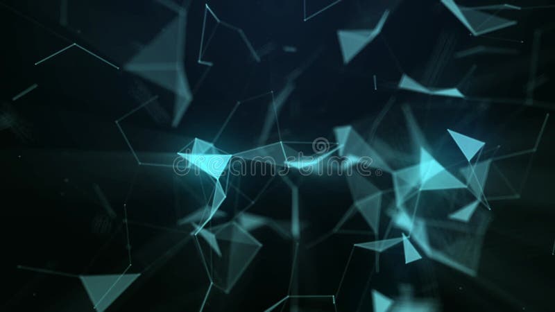 3d Animation of Modern Plexus Tech on a Dark Background Stock Footage ...