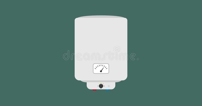 Water heater animation stock video. Video of visualization - 360985371