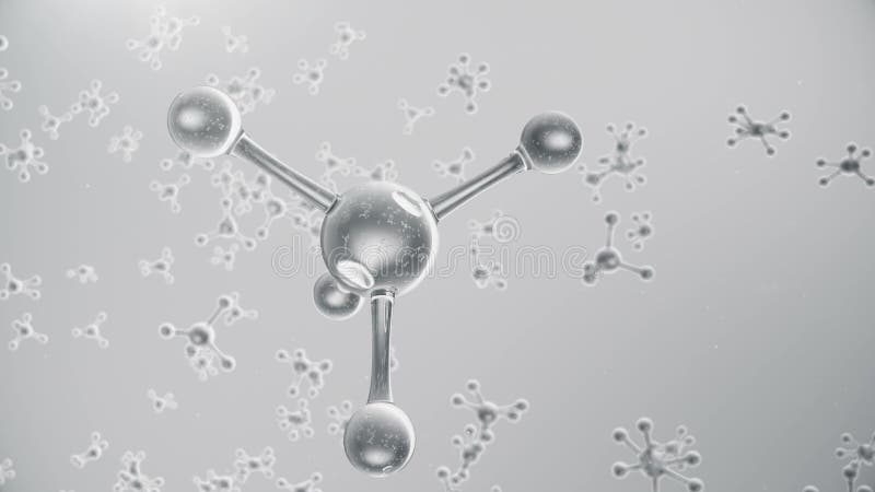 3D Animation Molecule Structure. Scientific Medical Background with ...