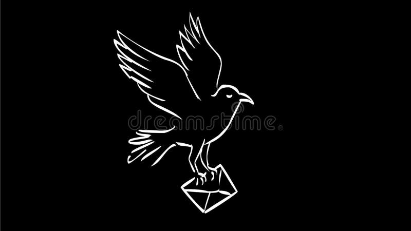 Bird Delivering Mail Drawing 2D Animation Stock Footage - Video of ...