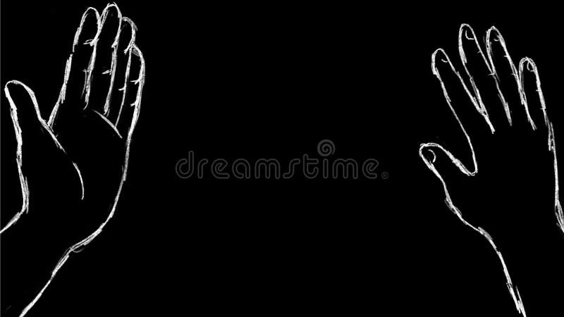 High Five Hand Gesture Drawing 2D Animation Stock Footage - Video of ...