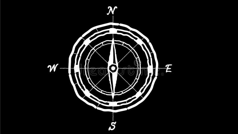 Navigation Compass Drawing 2D Animation Stock Video - Video of cartoon ...