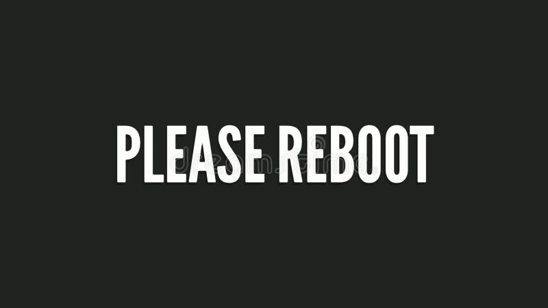 Animation of Please Reboot Text in Red and Blue Letters Over Metaverse ...