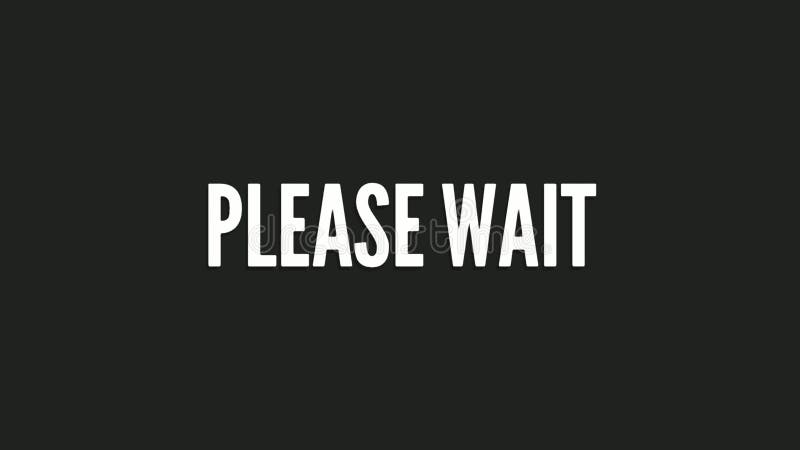 Animation of Please Stand by Text on Screen with Stripes in Seamless ...