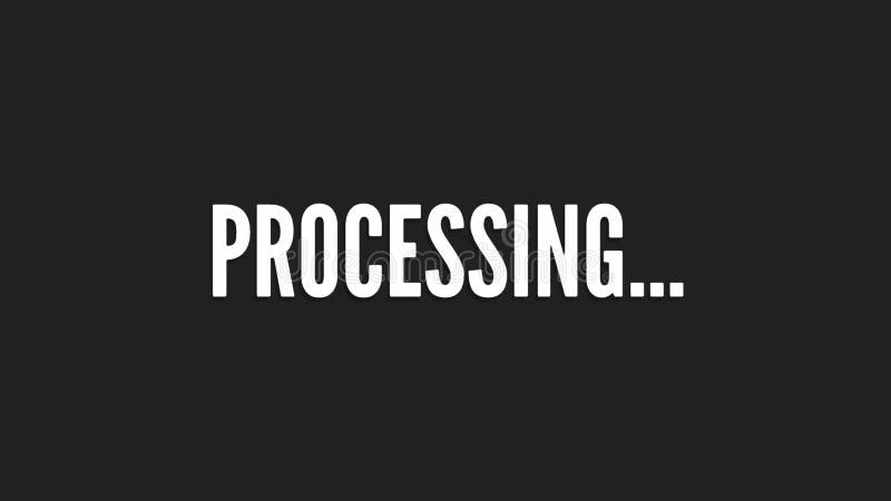 2d Animation Motion Graphics Showing a Processing Text Message Stock ...