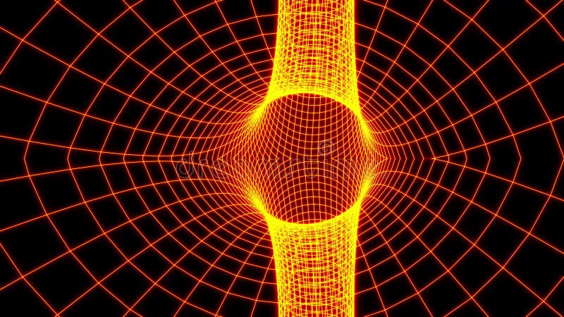 A 3d Wire Frame Tunnel Animation. Stock Video - Video of technology ...