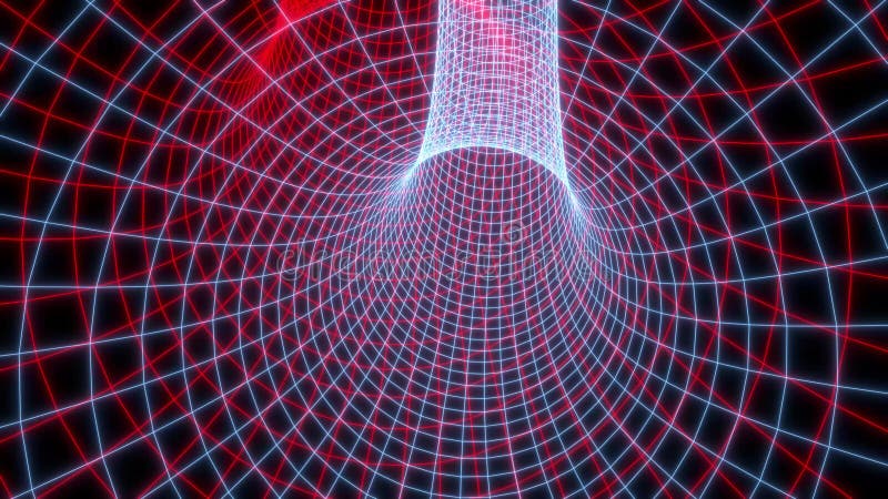 A 3d Wire Frame Tunnel Animation. Stock Video - Video of loop ...