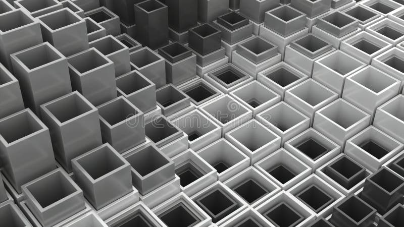 3D Animation of Moving Square Columns. Design. Square Pillars Move ...