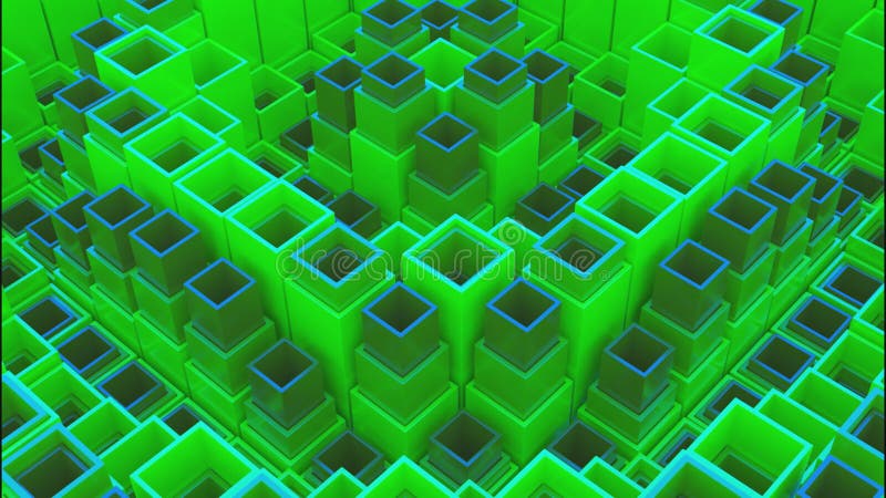 3D Animation of Moving Square Columns. Design. Square Pillars Move ...