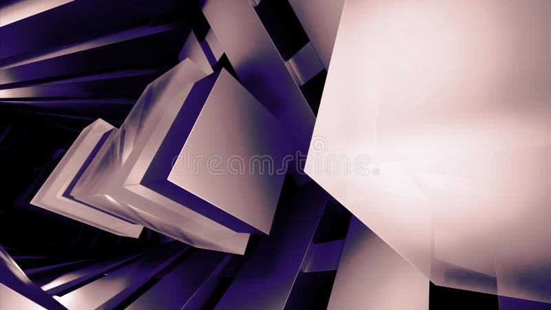 3D Animation of Moving Squares with Frames. Design. Cubic Animation ...