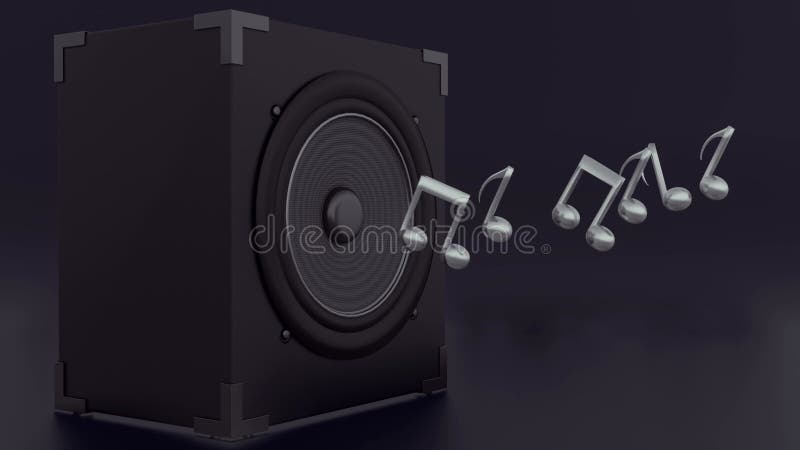 3D Animation of Music Notes Vibrate because of a Speaker Stock Video ...