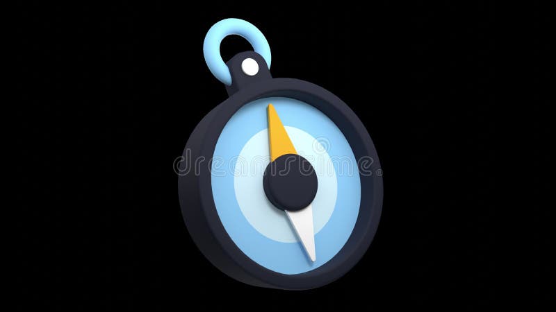3D Animation of Navigational Compass. Compass 3d Render Icon ...