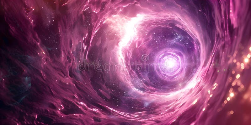 D Animation: Pink Hyperspace Vortex Tunnel in a Grungy Red Wormhole ...