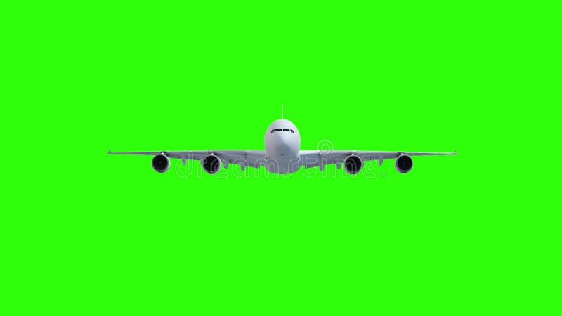 3D Animation of a Plane Seen the Front - Loop - 3D Rendering Stock ...